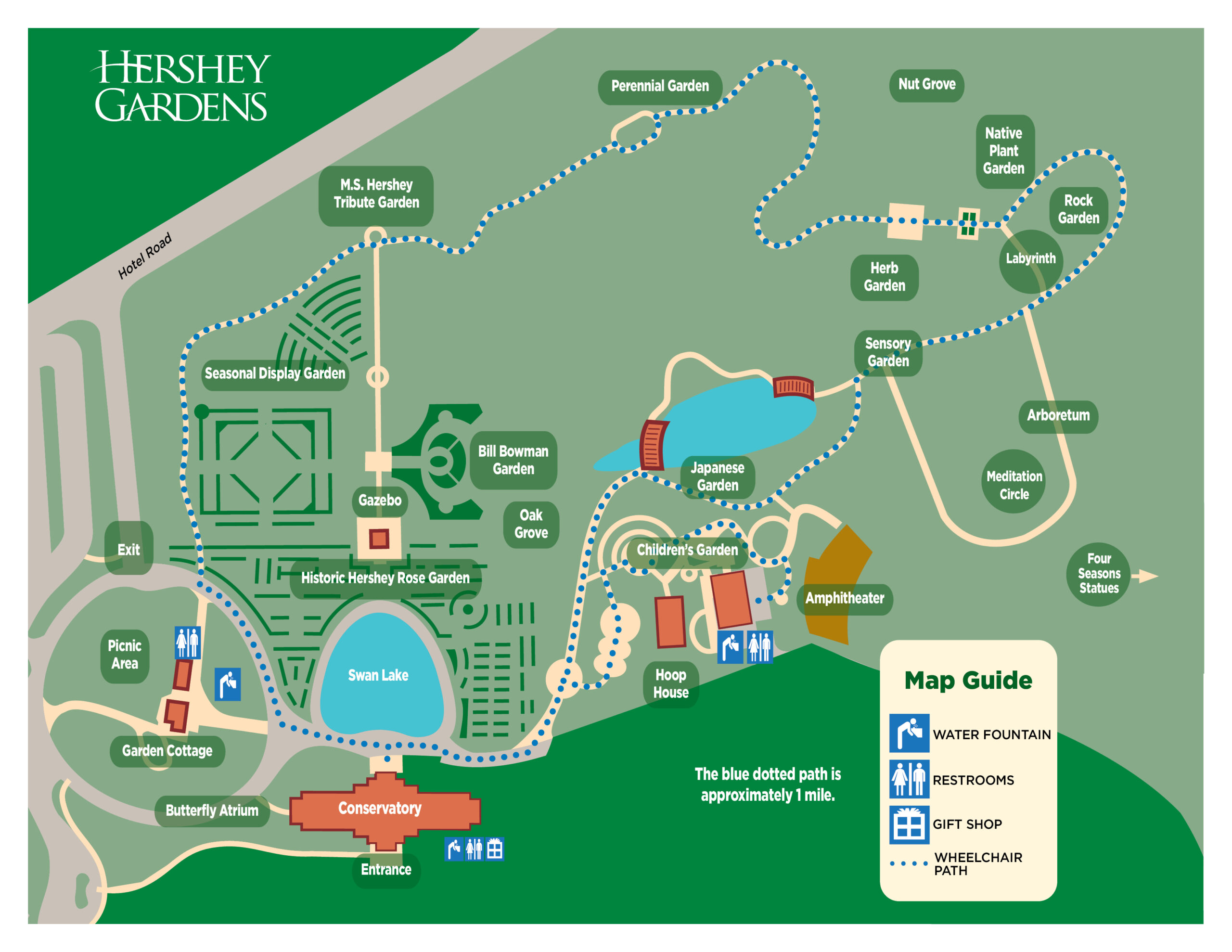 Map of Hershey Gardens - Hershey Gardens